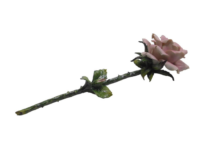 Rosa con stelo porcellana